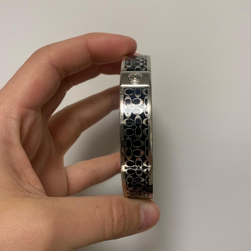 Coach Bangle Black And Silver - Gem
